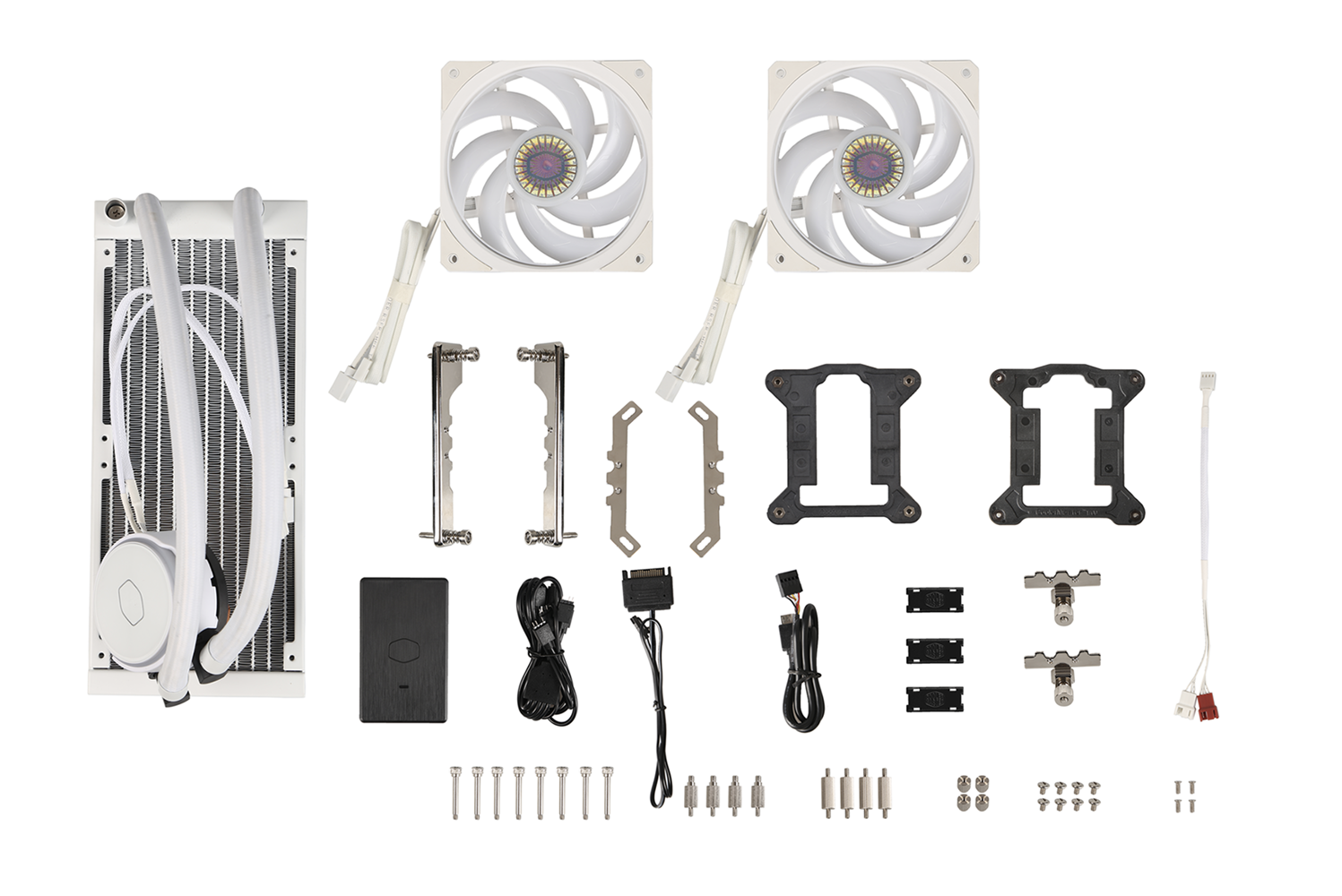 Cooler Master MasterLiquid PL240 FLUX White ARGB Close-Loop AIO Liquid ...